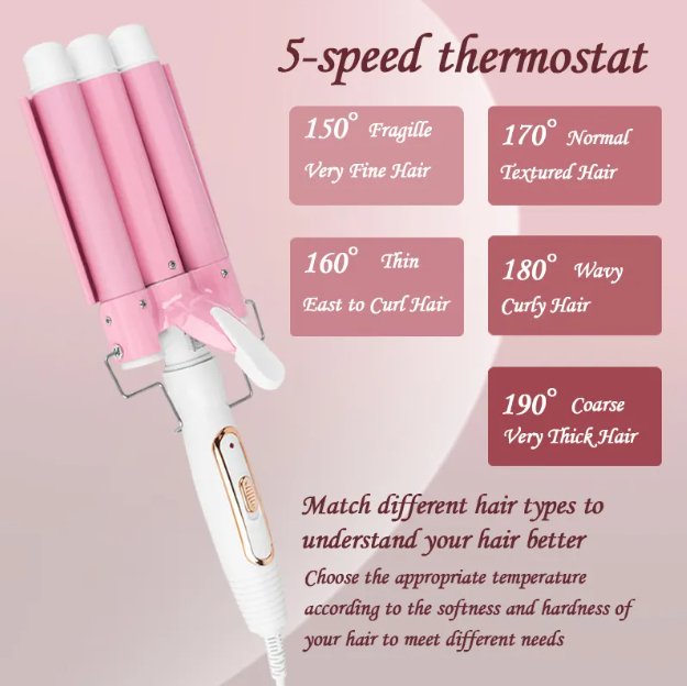 3 Barrel Professional Curling Iron – Sizzlor